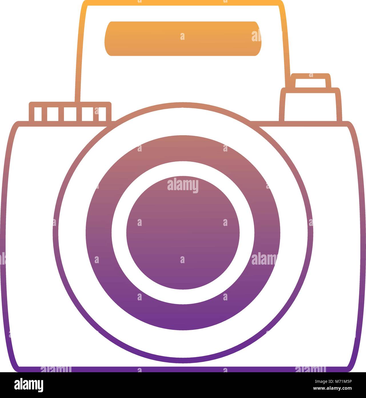 photographic camera icon over white background, colorful design. vector ...