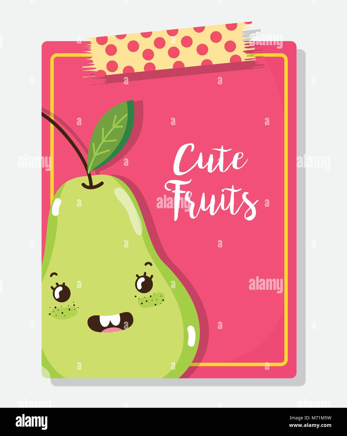 Cute pear cartoons vector illustration graphic design Stock Vector ...