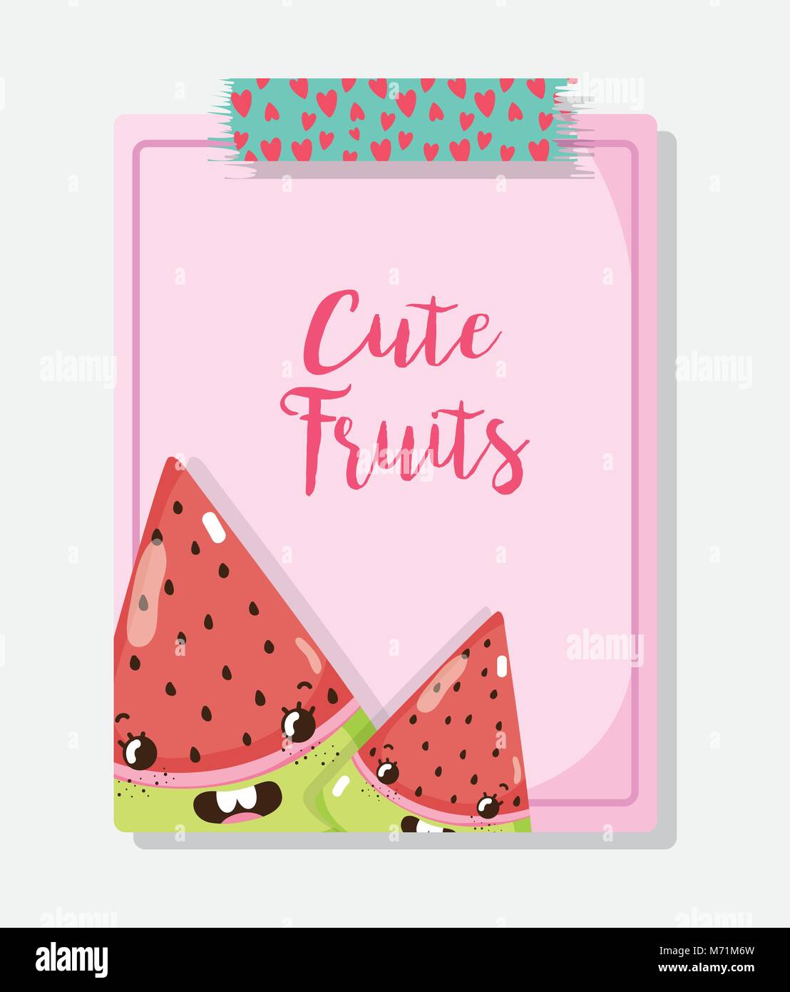 Cute watermelon cartoons vector illustration graphic design Stock ...