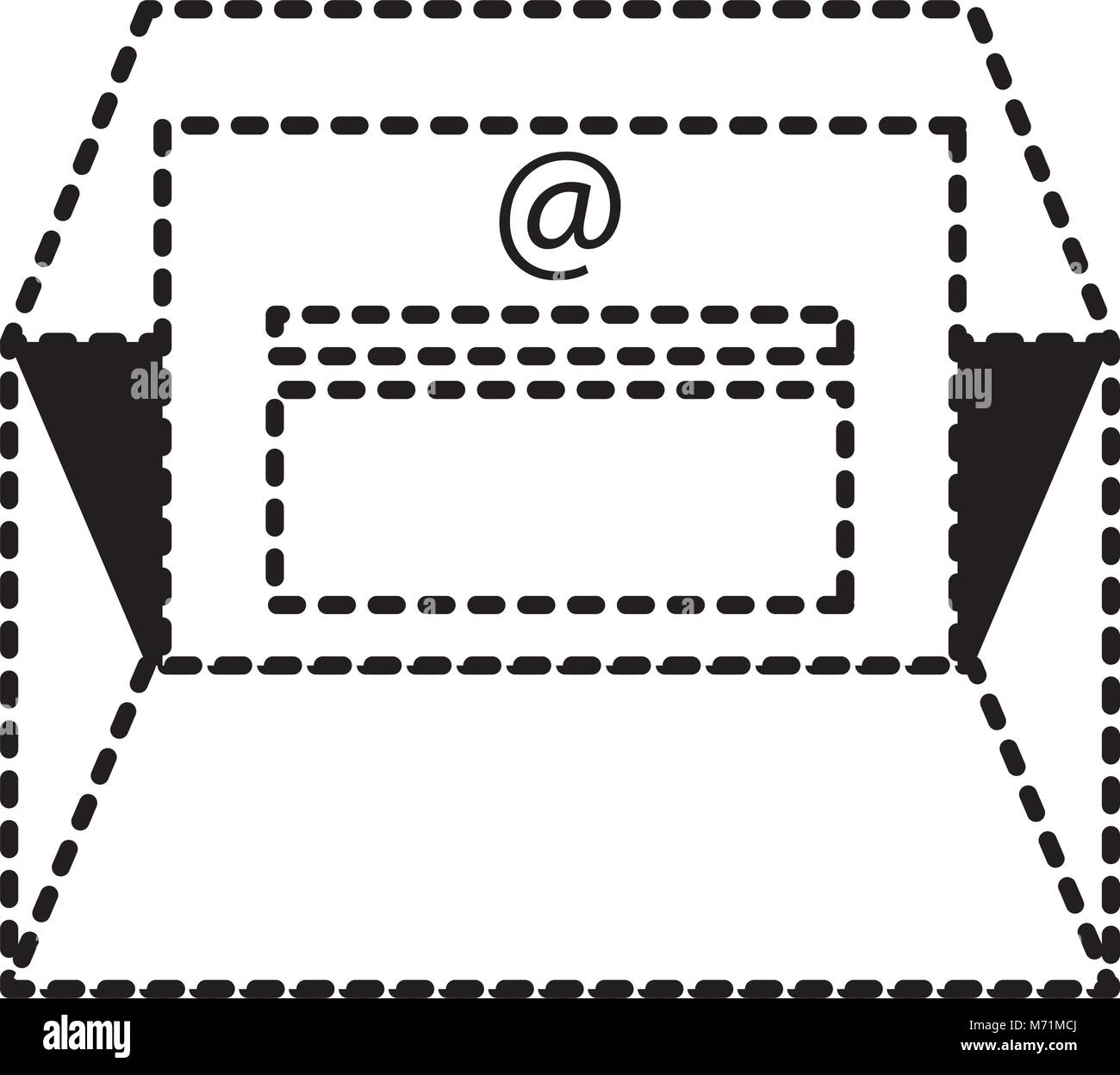 envelope with letter page icon over white background, vector ...