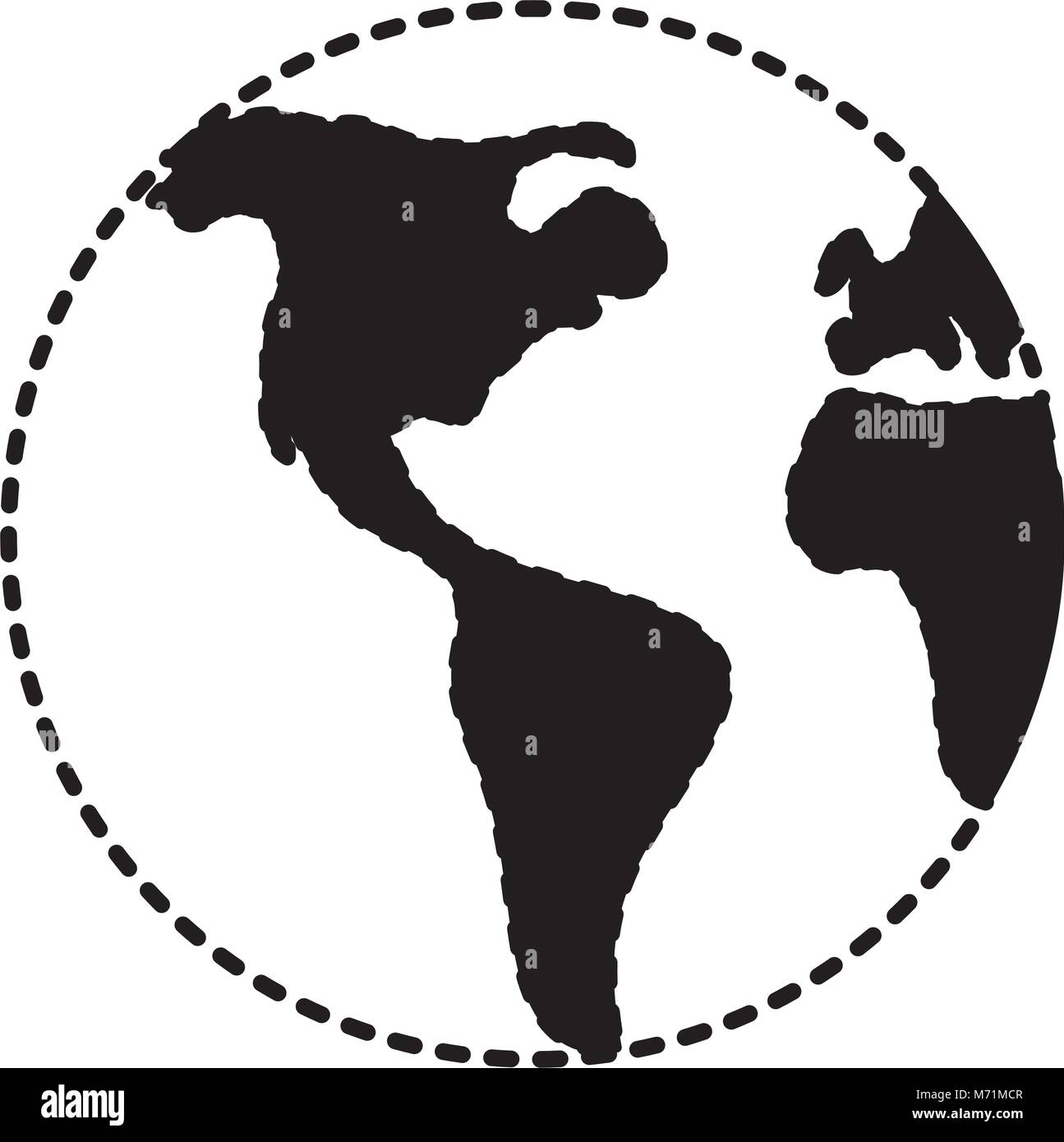 Earth planet icon over white background, vector illustration Stock ...