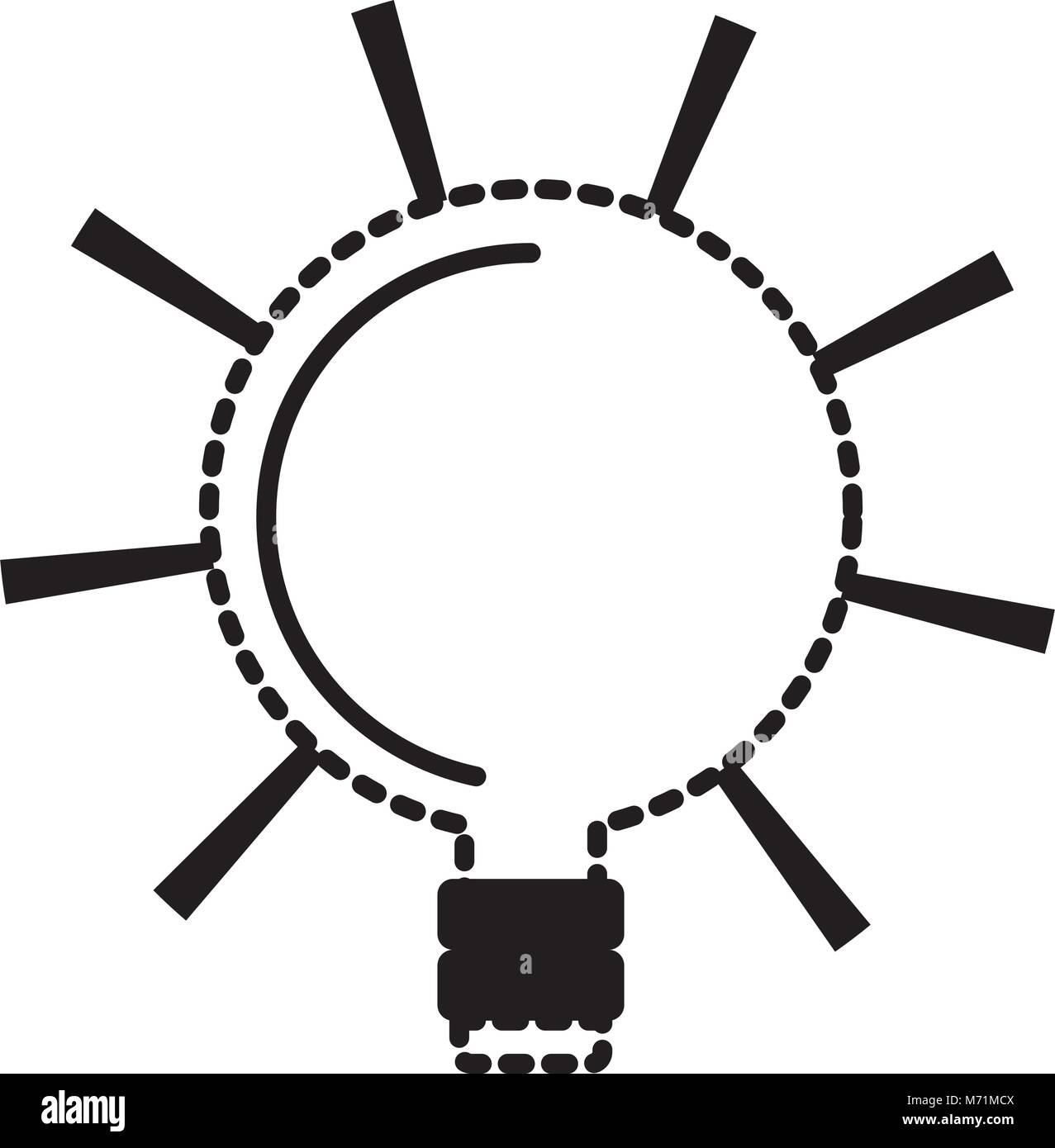 Bright bulb icon over white background, vector illustration Stock ...