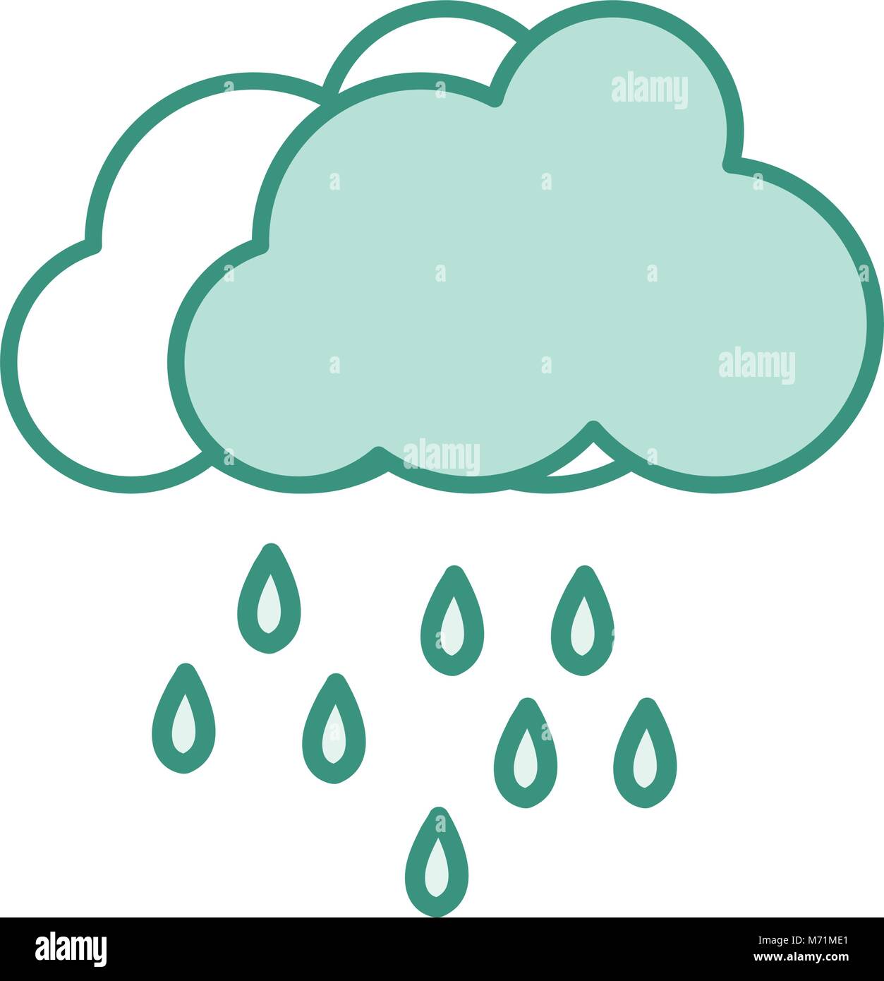 duo color nice nature cloud raining weather in the sky vector ...