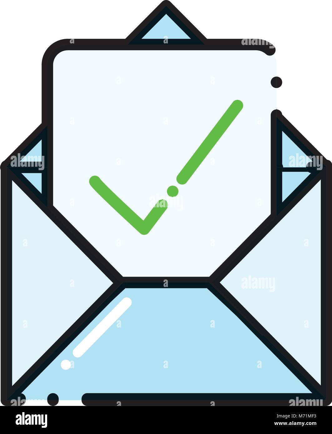 dashed line e-mail letter message with good information vector ...