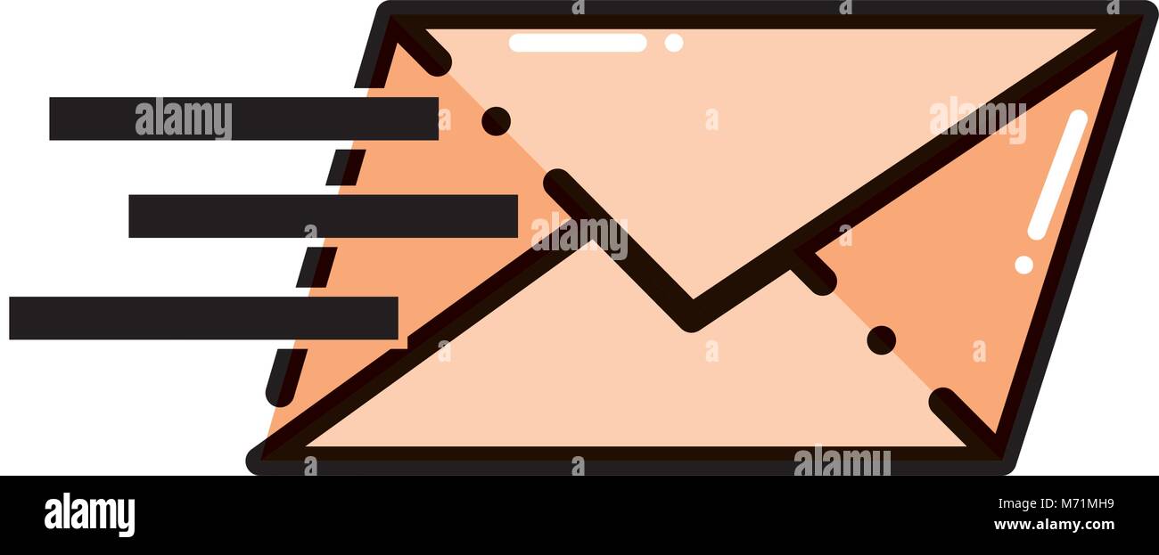 dashed line text e-mail message style sign ector illutration Stock ...