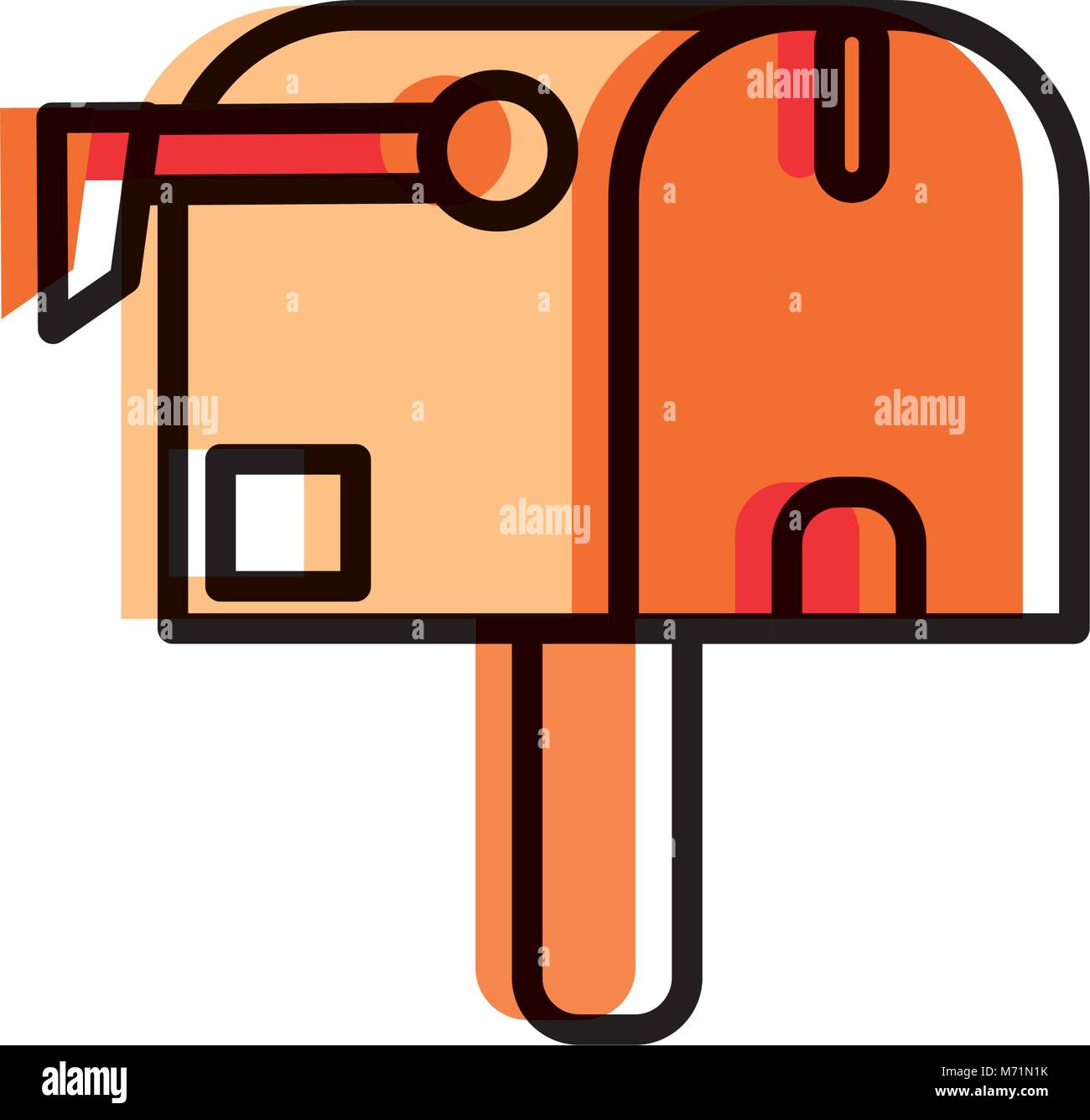 moved color mailbox message delivery to correspondence postage vector ...