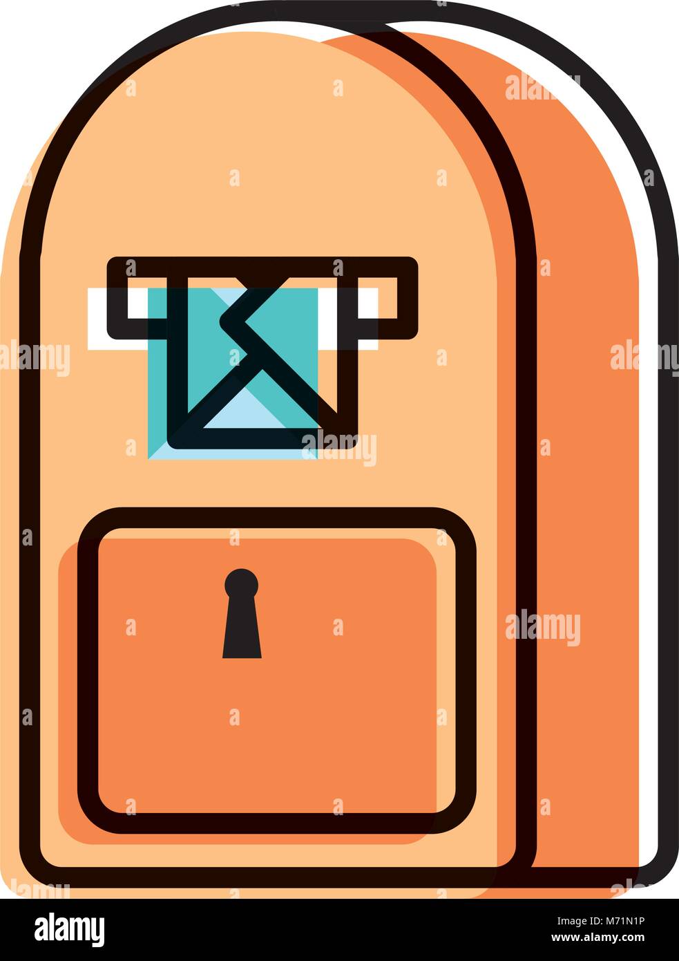 moved color mailbox correspondence message delivery letter vector ...