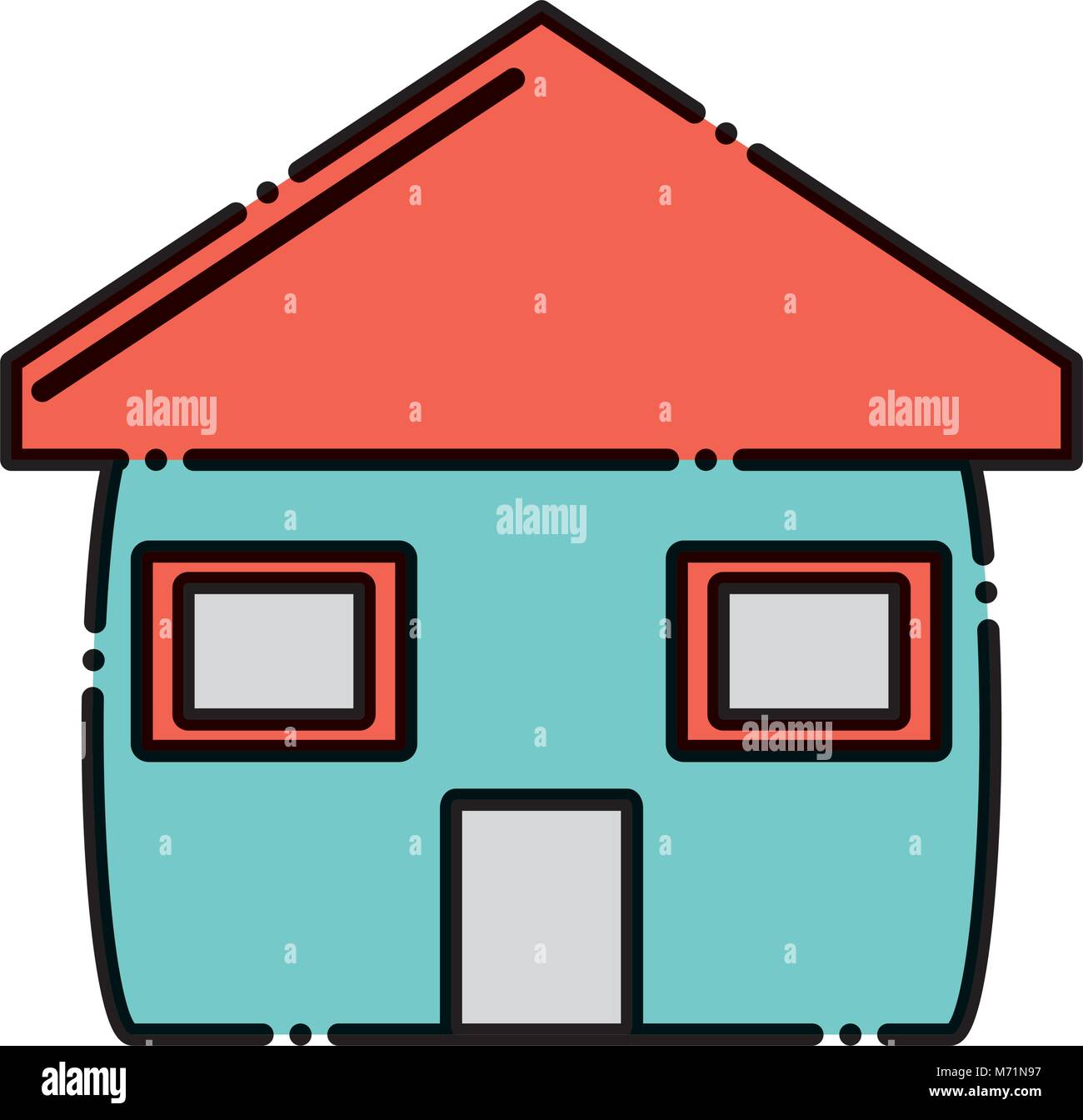 house icon over white background, colorful design. vector illustration ...