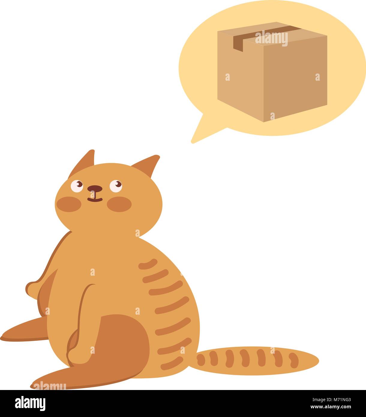 Thinking cat Stock Vector Images - Alamy
