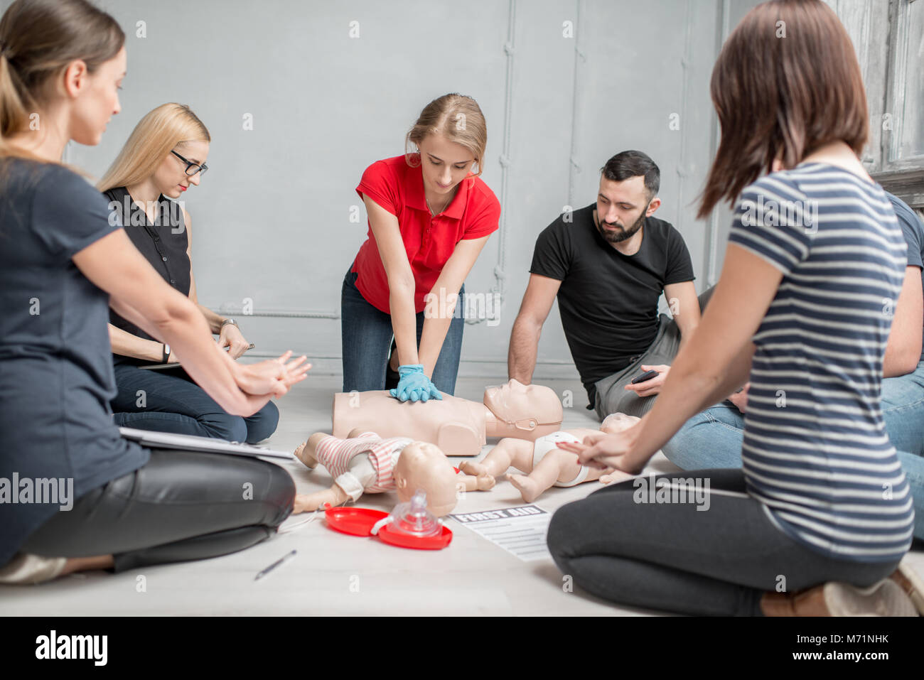 First aid training Stock Photo - Alamy