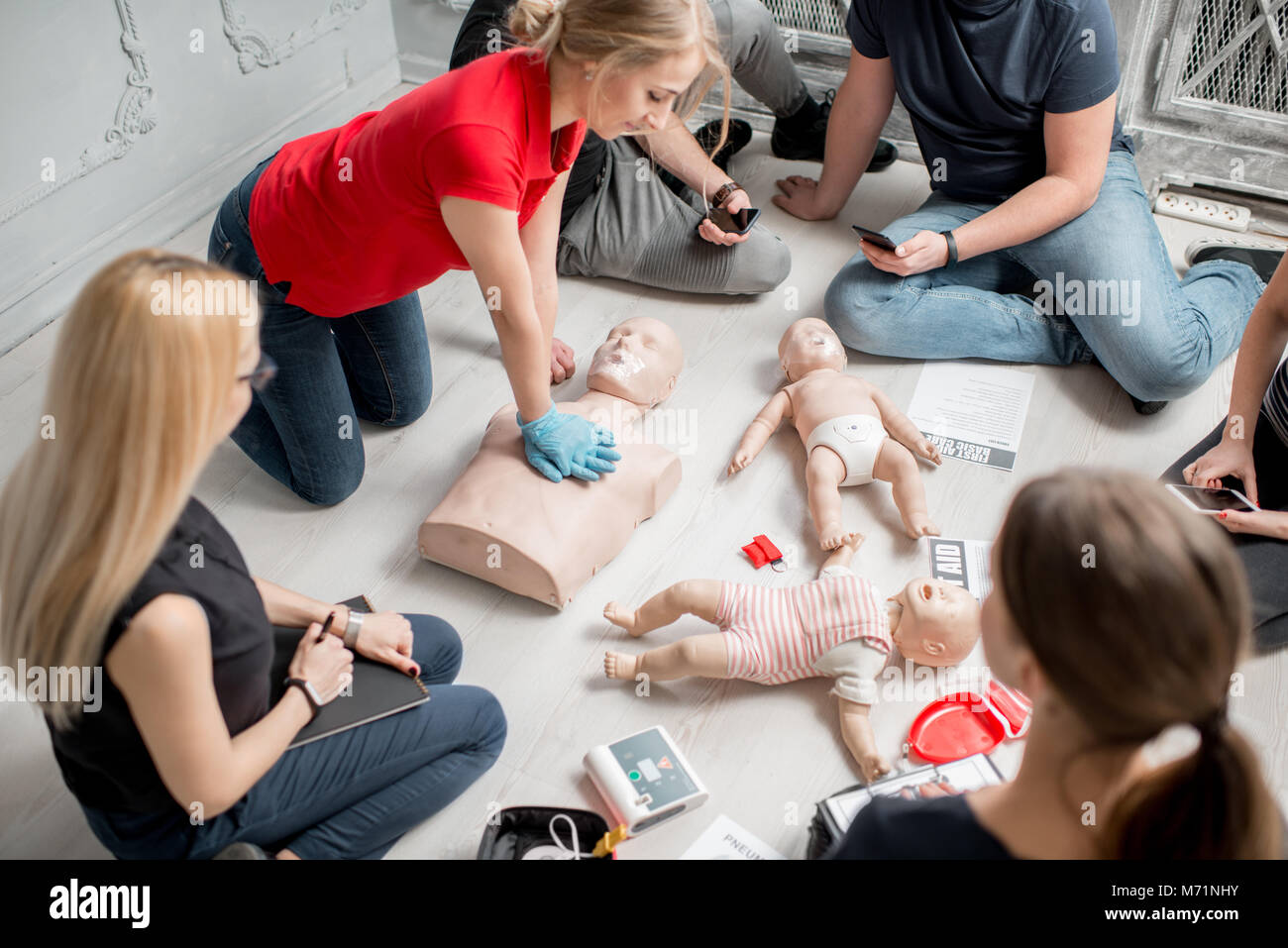First aid training Stock Photo - Alamy