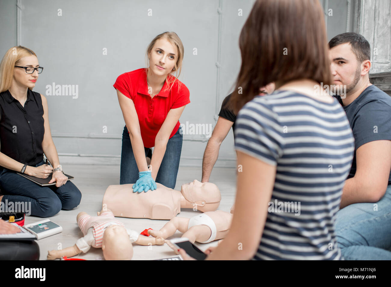 First aid training Stock Photo - Alamy