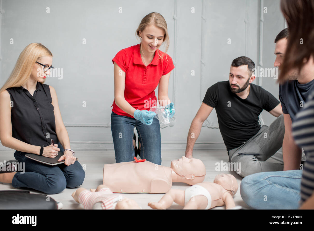 First aid training Stock Photo - Alamy