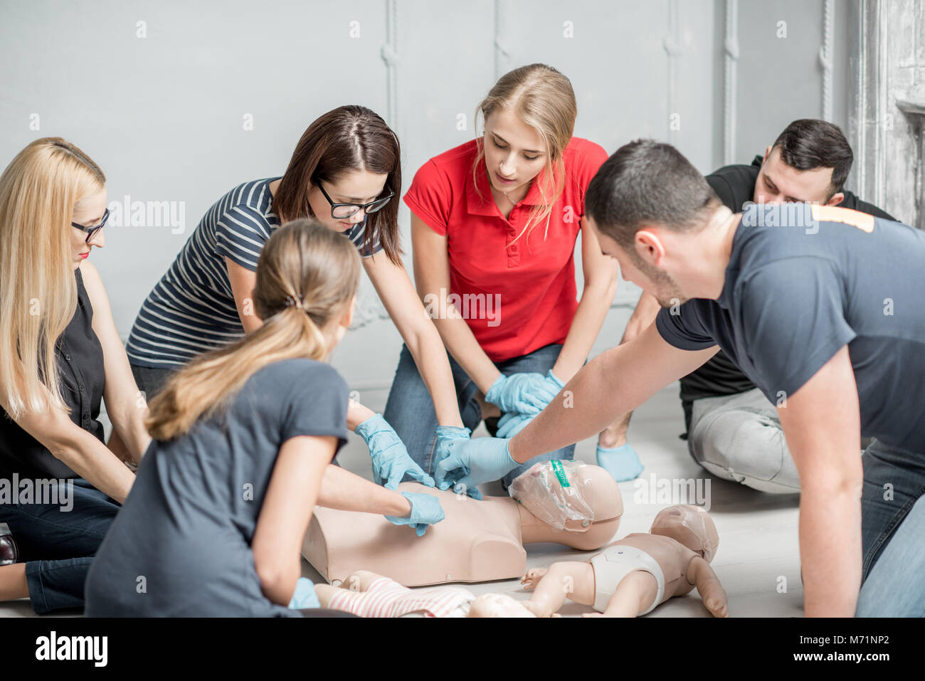 First aid training Stock Photo - Alamy