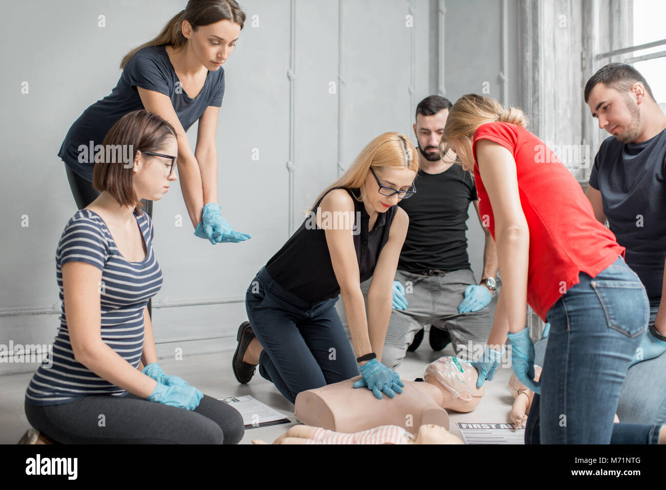 First aid training Stock Photo - Alamy