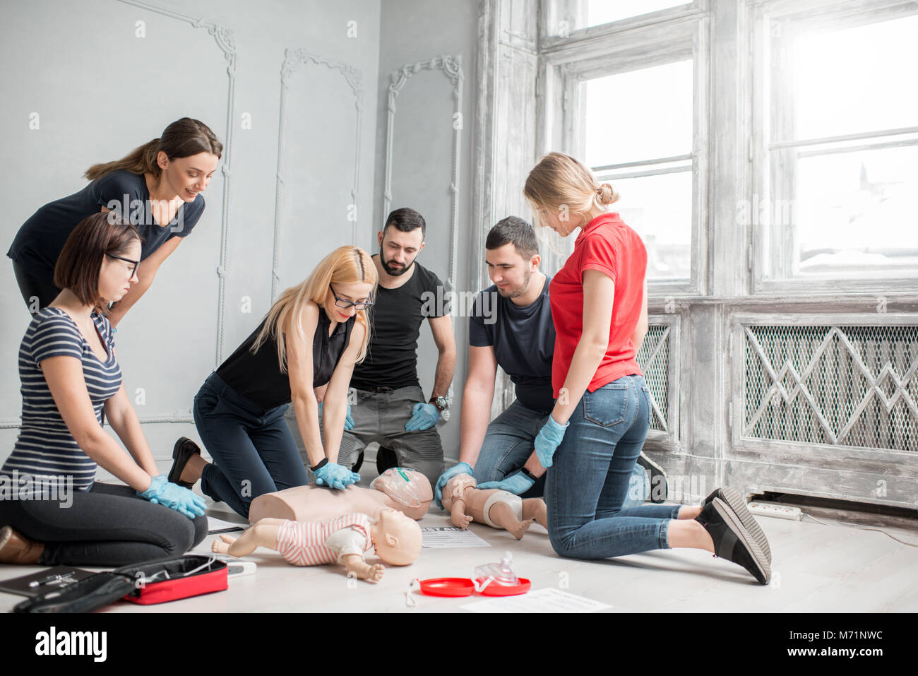 First aid training Stock Photo - Alamy