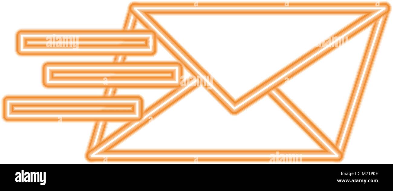 neon line text e-mail message style sign Stock Vector Image & Art - Alamy