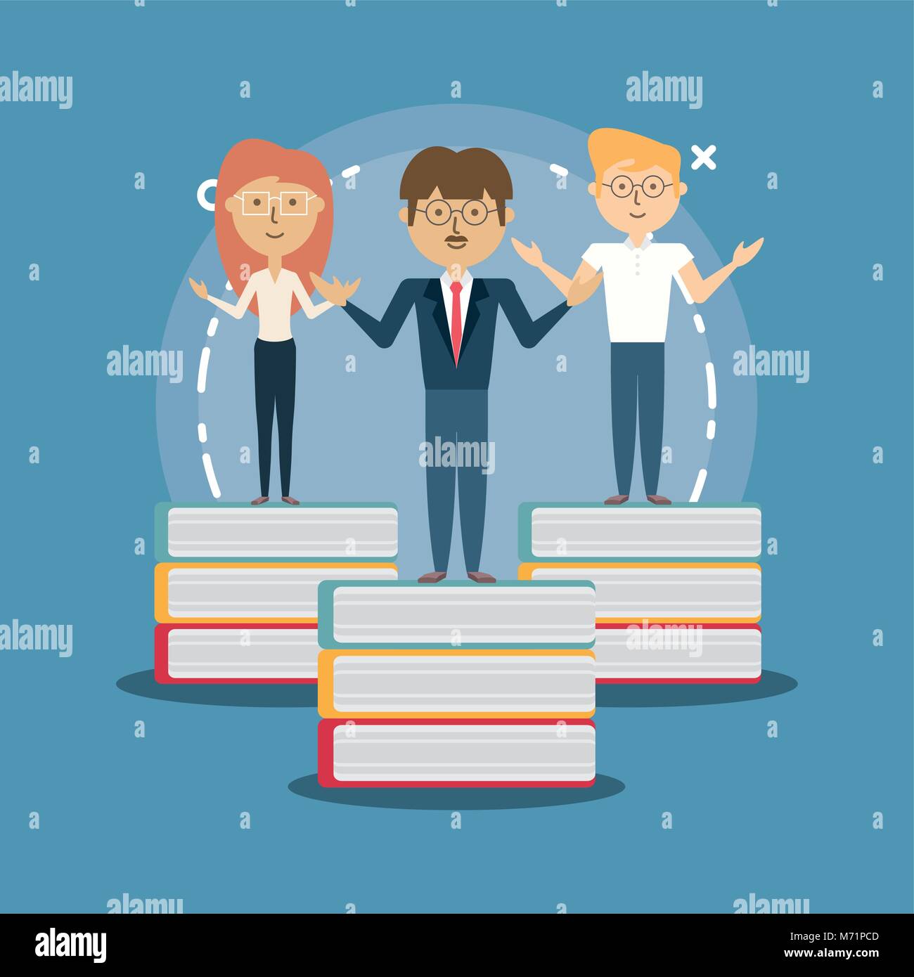 Cartoon illustration woman leaning on Stock Vector Images - Alamy
