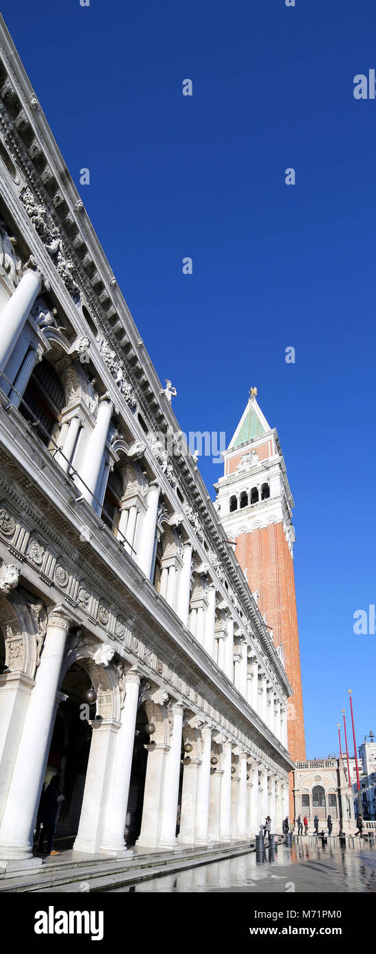 Saint Mark square and ancient Palace of National Library called ...
