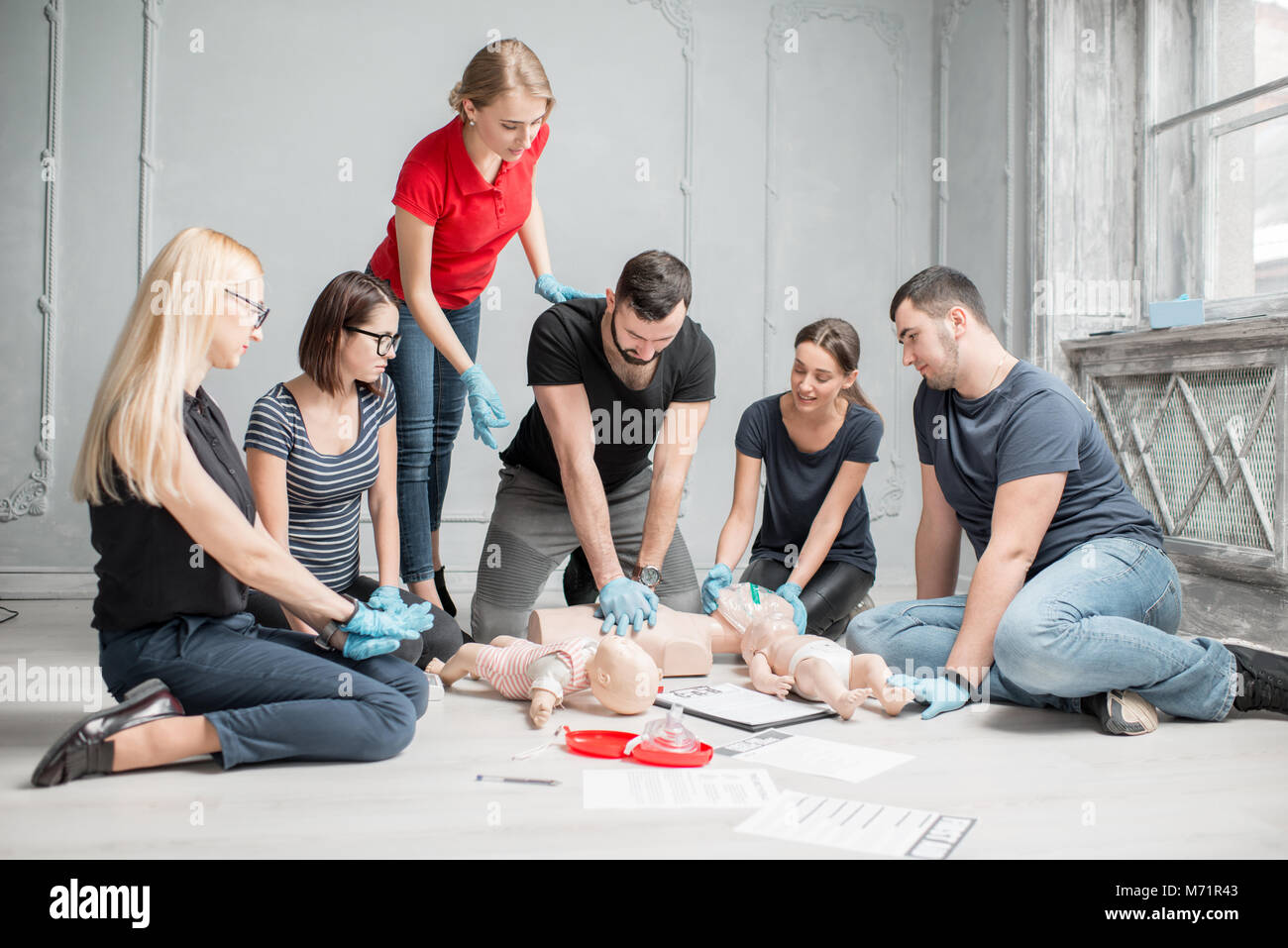First aid training Stock Photo - Alamy