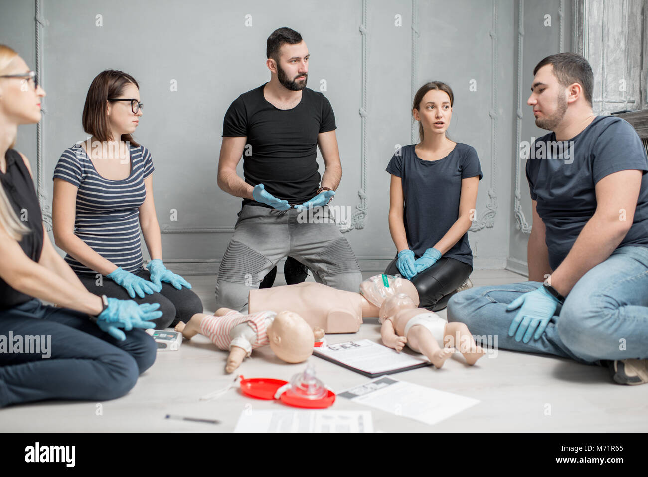 First aid training Stock Photo - Alamy