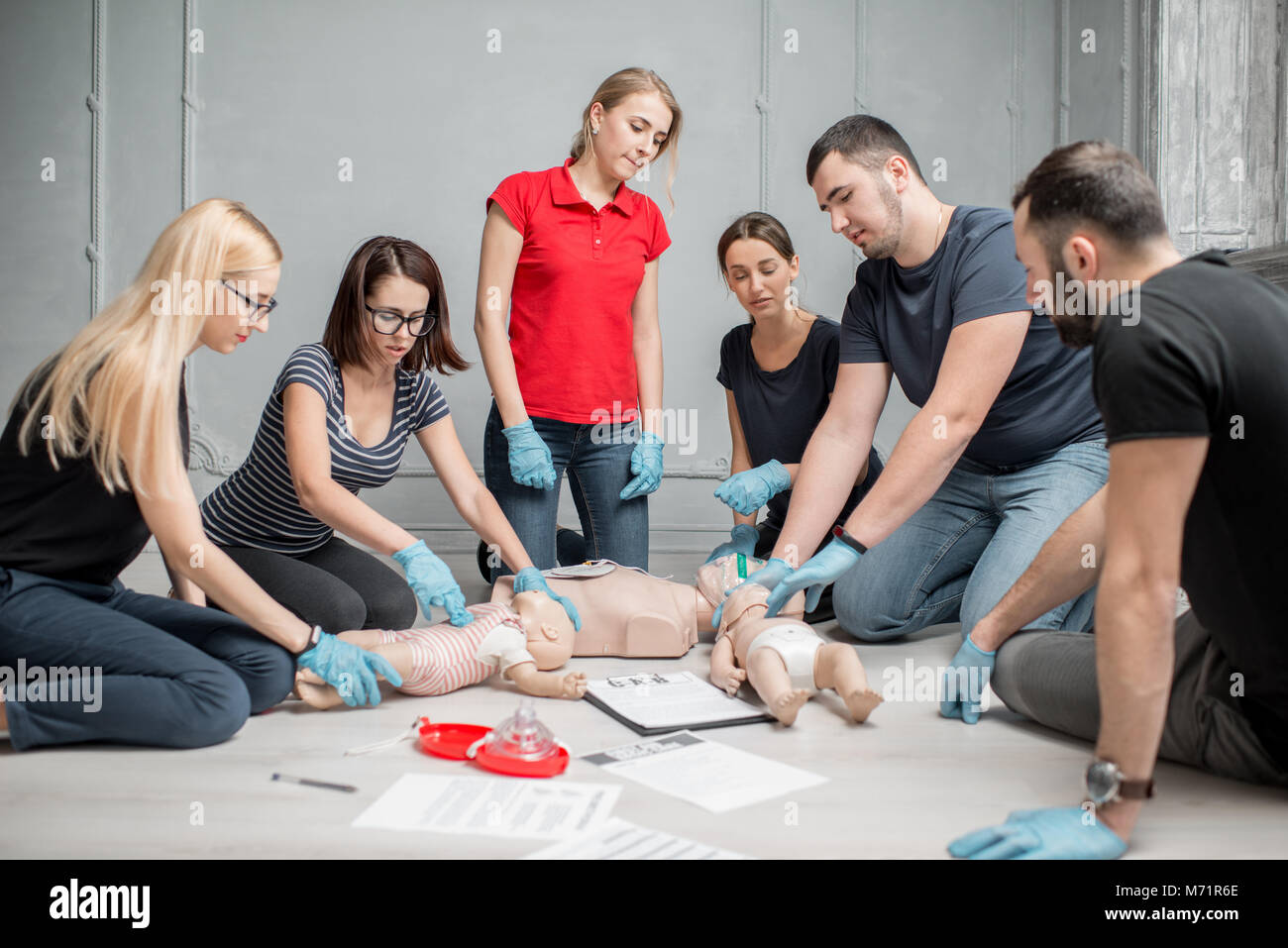 First aid training Stock Photo - Alamy