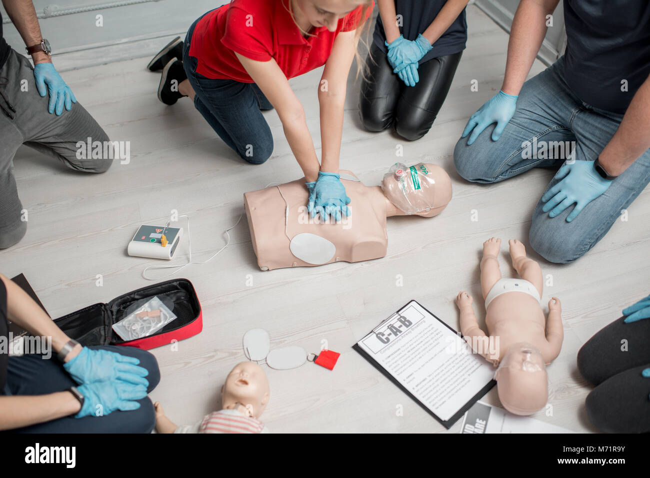 First aid training Stock Photo - Alamy