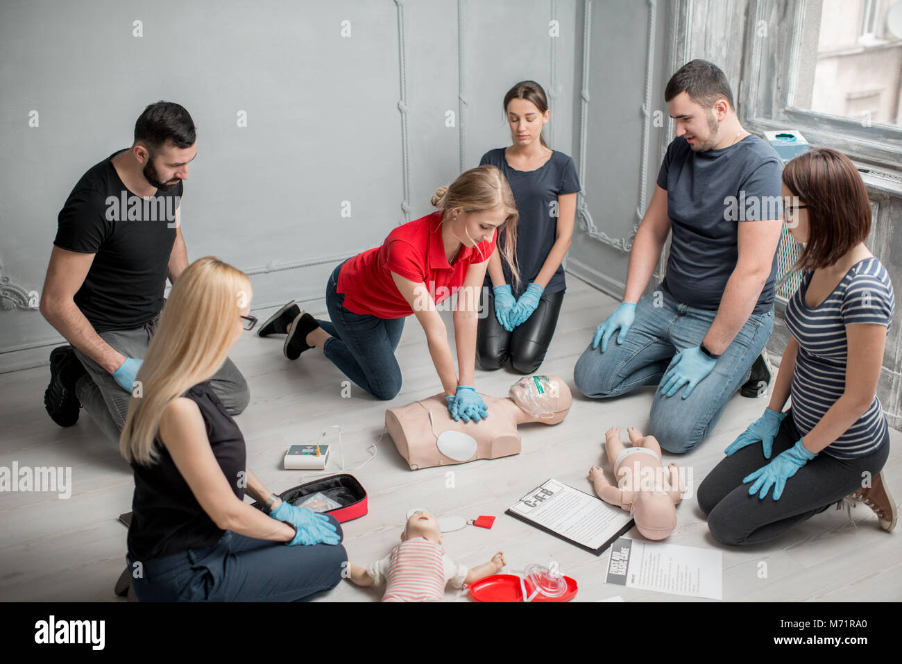 First aid training Stock Photo - Alamy