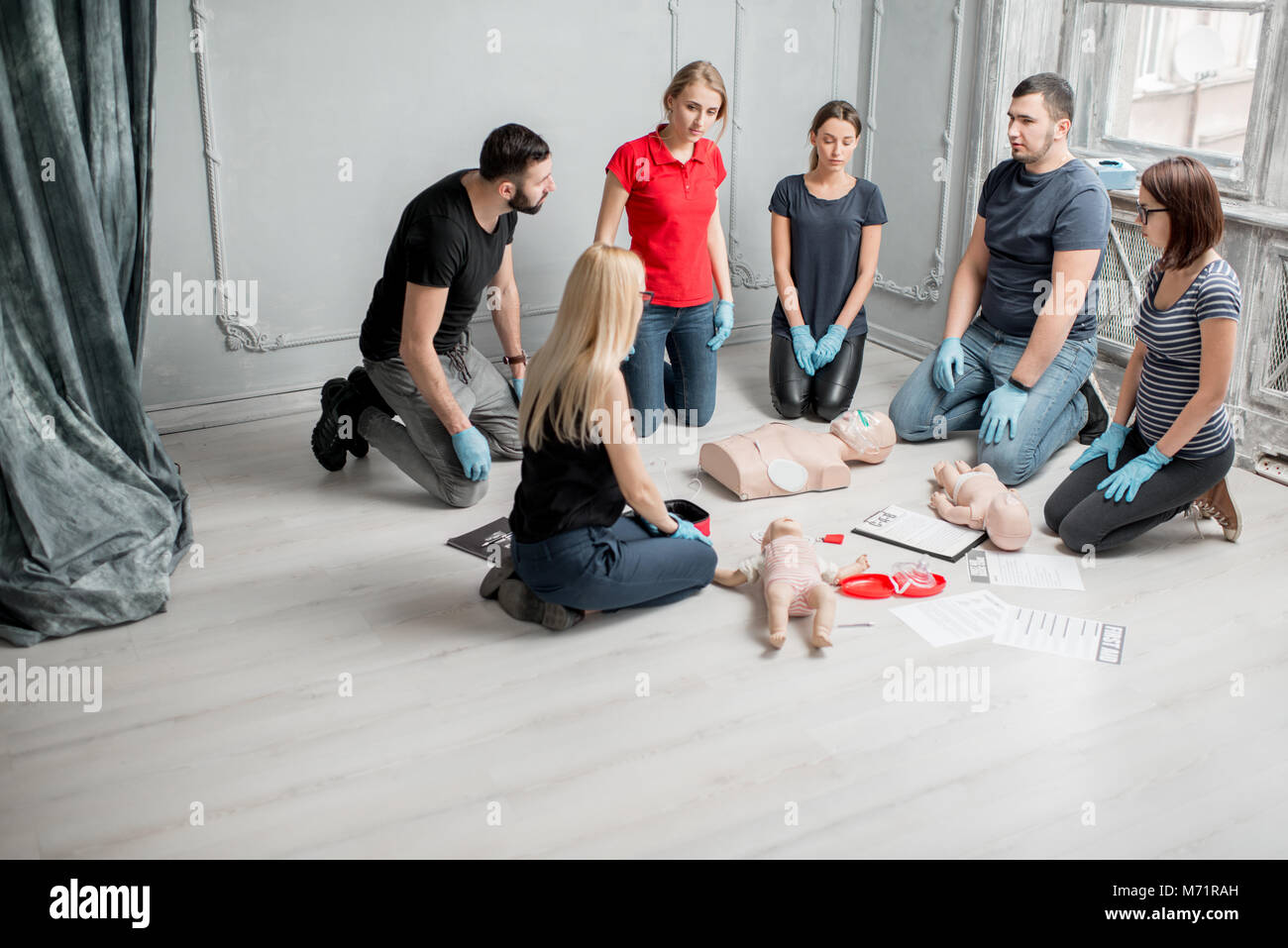First aid training Stock Photo - Alamy