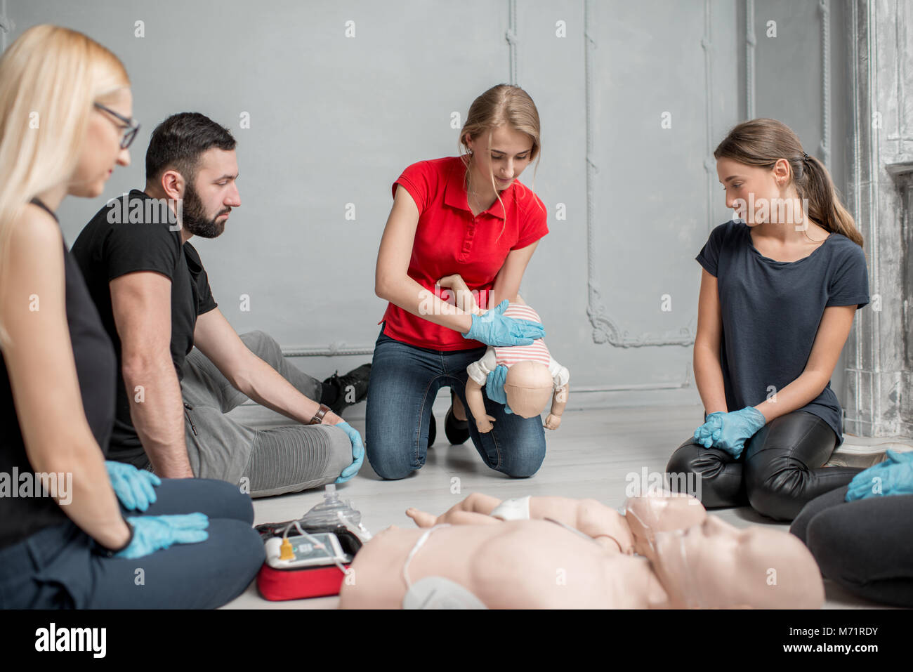 First aid training Stock Photo - Alamy