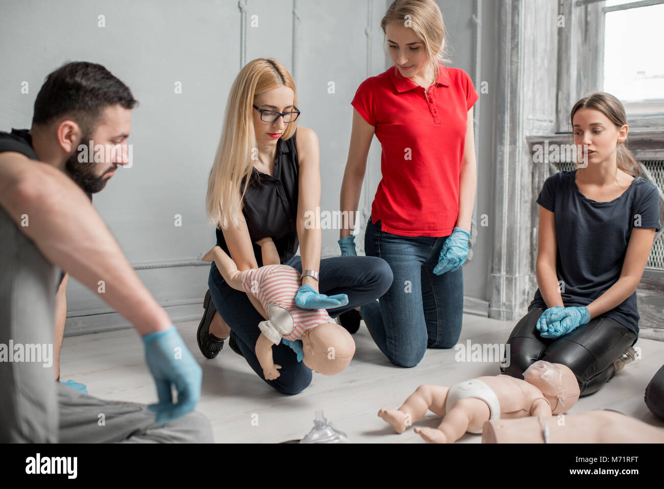 First aid training Stock Photo - Alamy