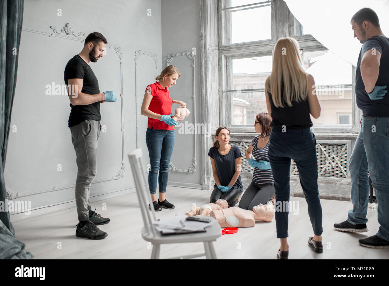 First aid training Stock Photo - Alamy