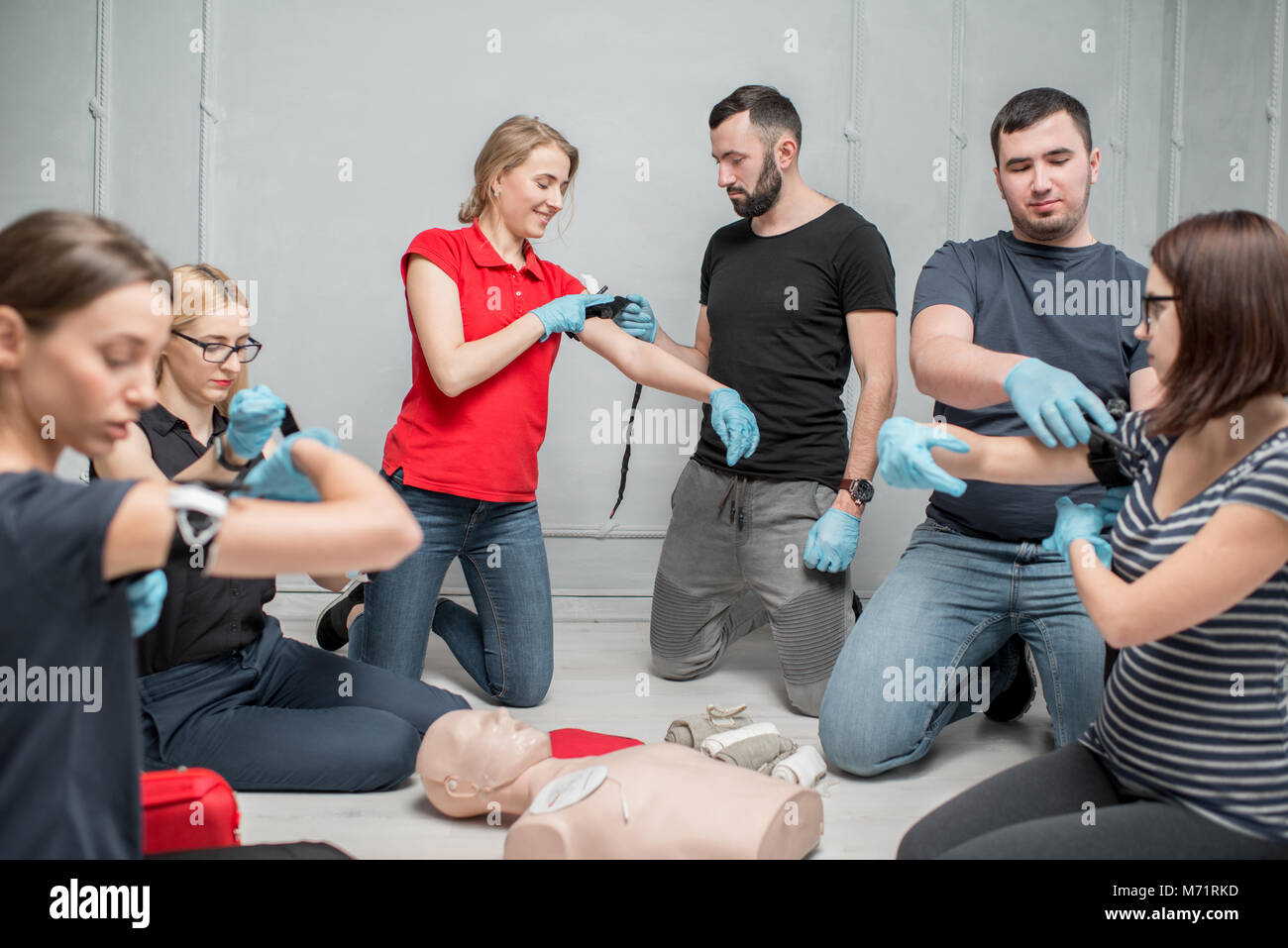First aid training Stock Photo - Alamy