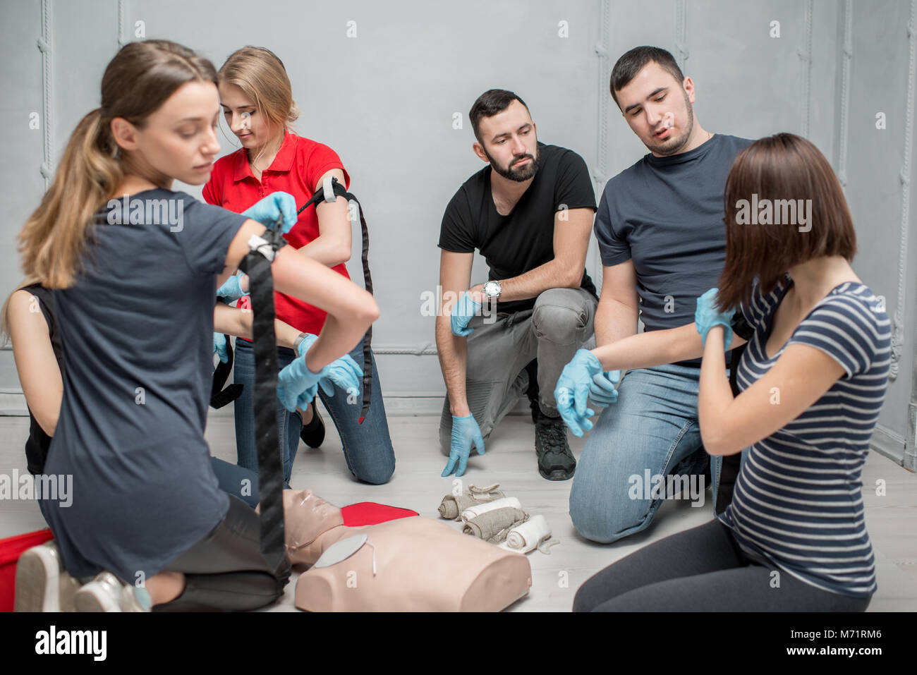 First aid training Stock Photo - Alamy