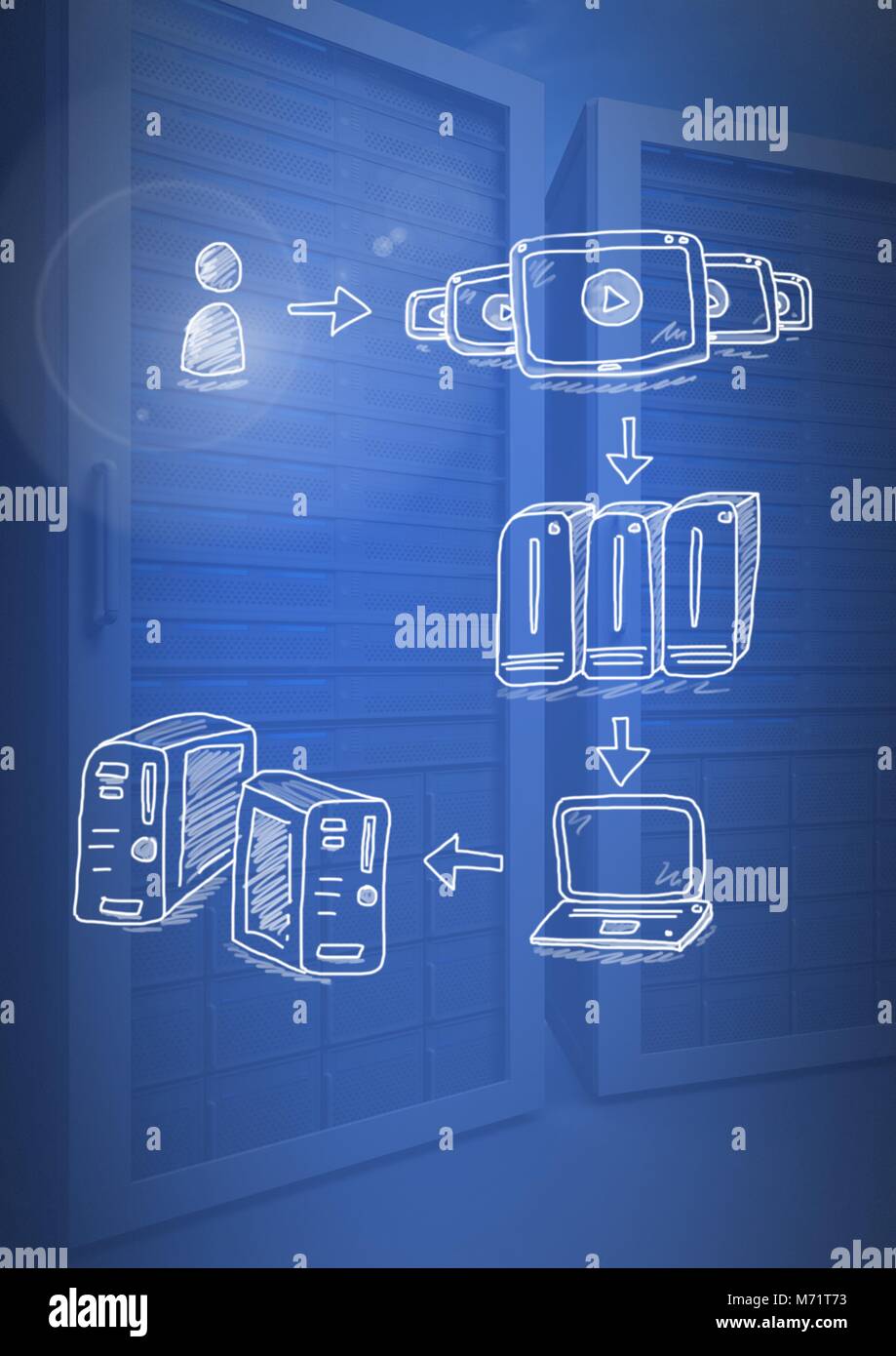 Drawing computer network hi-res stock photography and images - Alamy