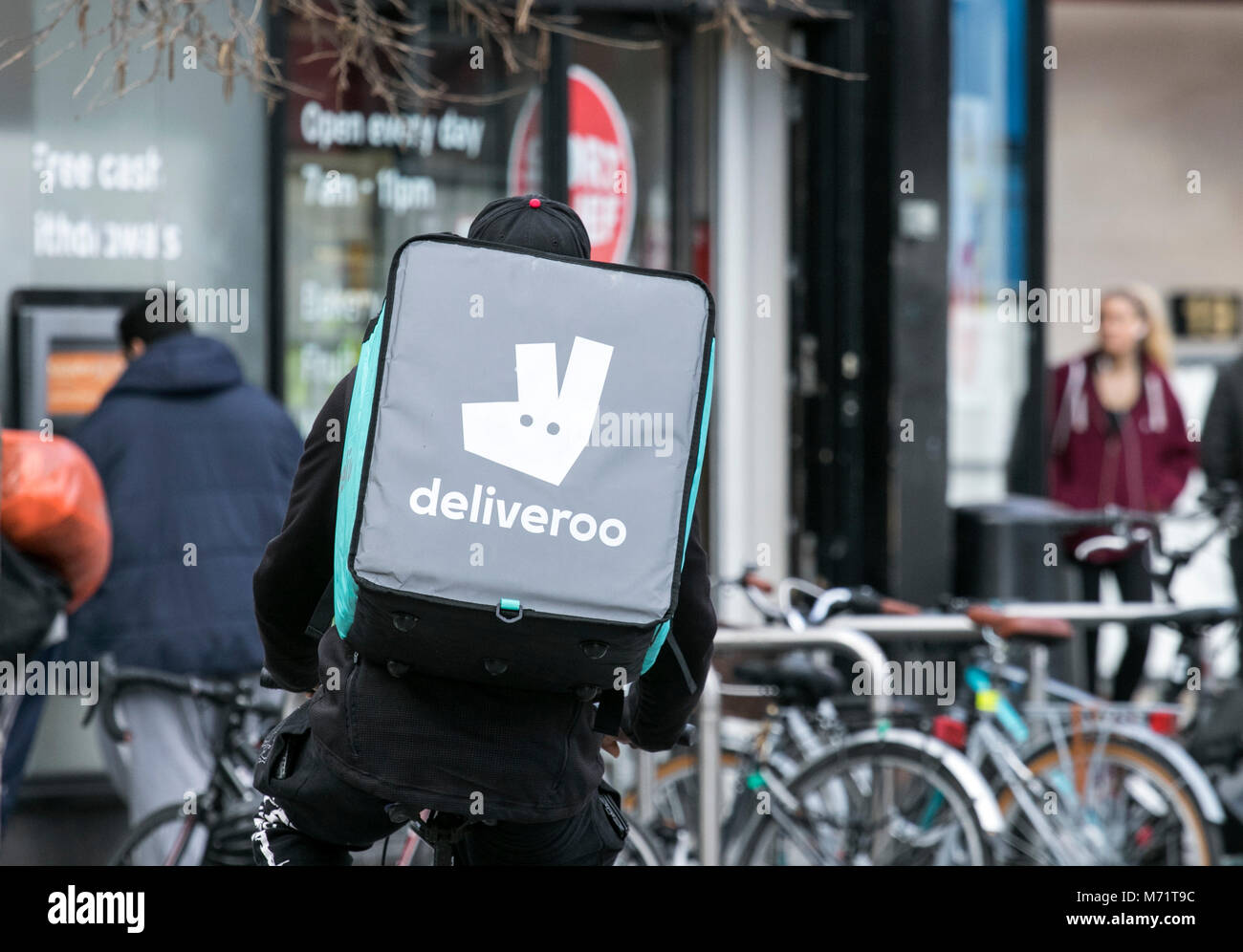 deliveroo rider deliver delivering food eat take away restaurant meal ...