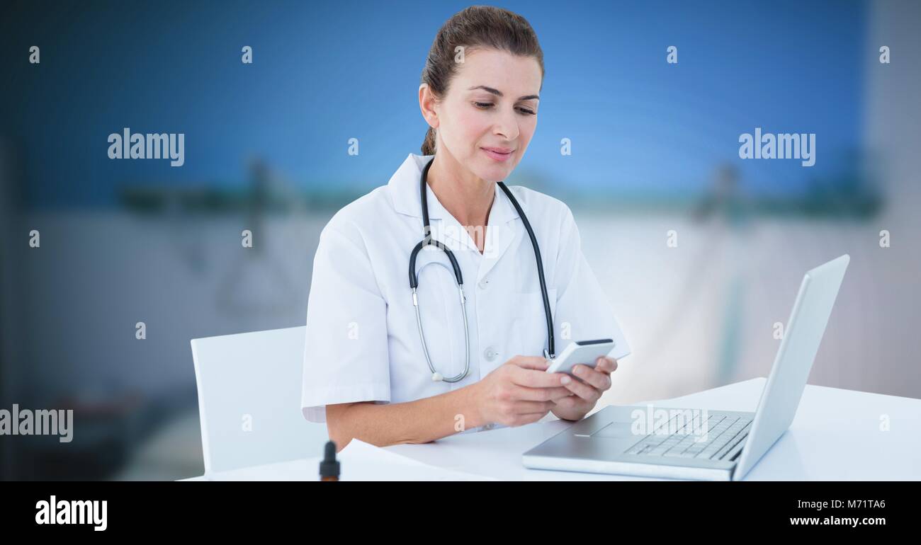Doctor phone computer hi-res stock photography and images - Alamy