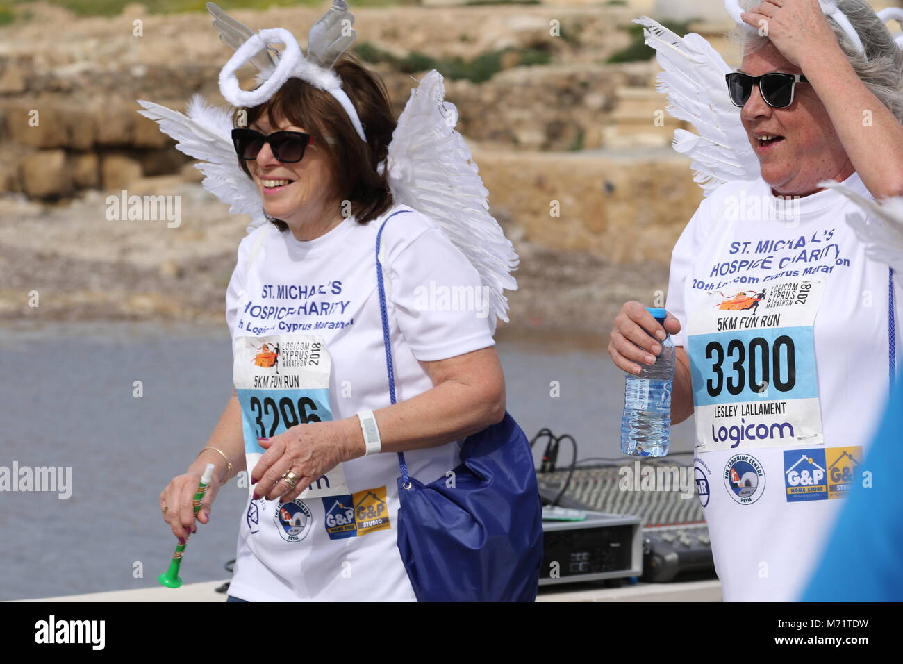 Runners for charity at the 20th Logicom Cyprus marathon, half marathon ...