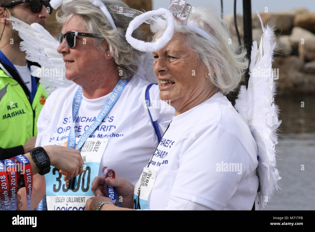 Runners for charity at the 20th Logicom Cyprus marathon, half marathon ...