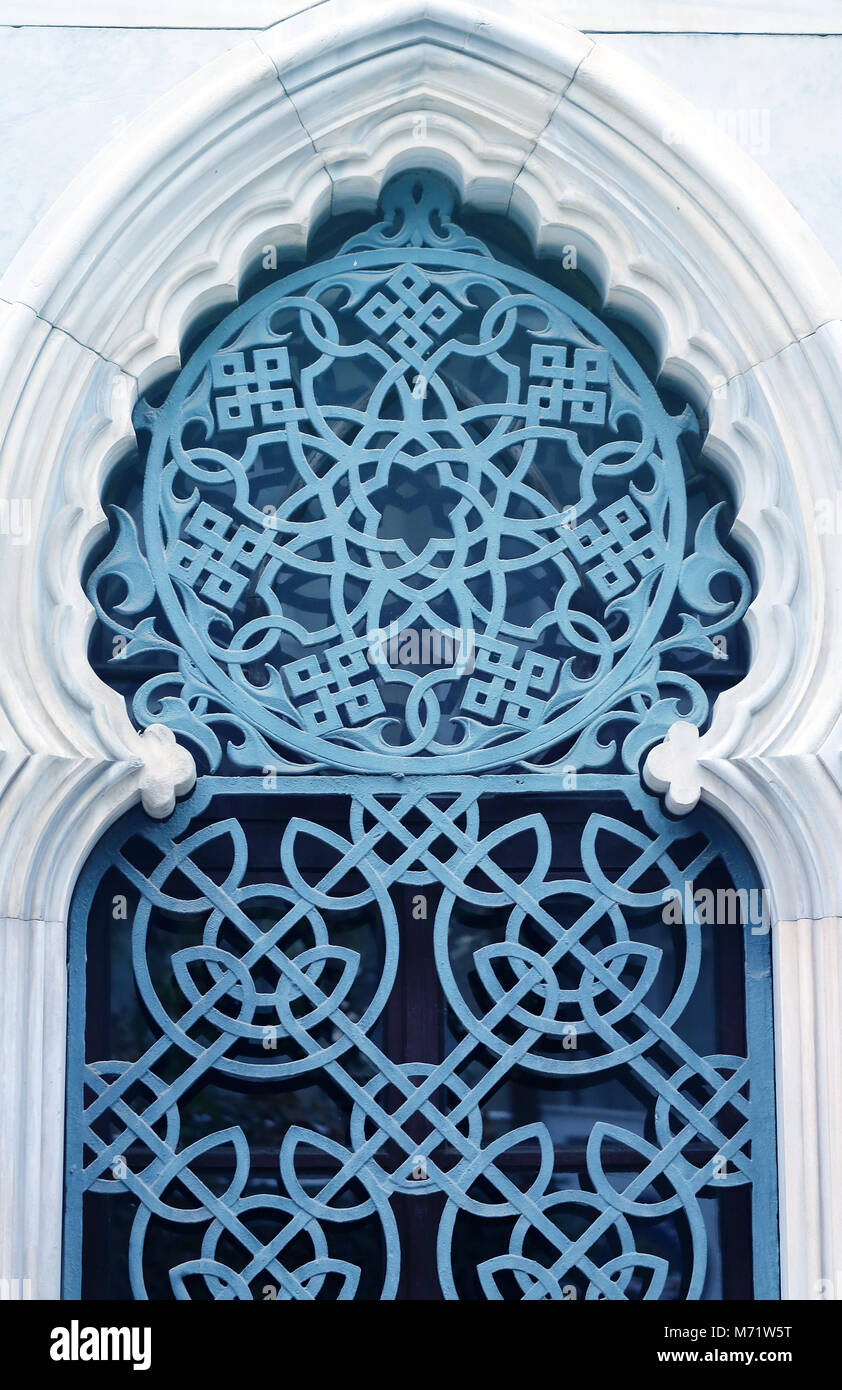 Beautiful window with pattern take a close-up picture Stock Photo - Alamy