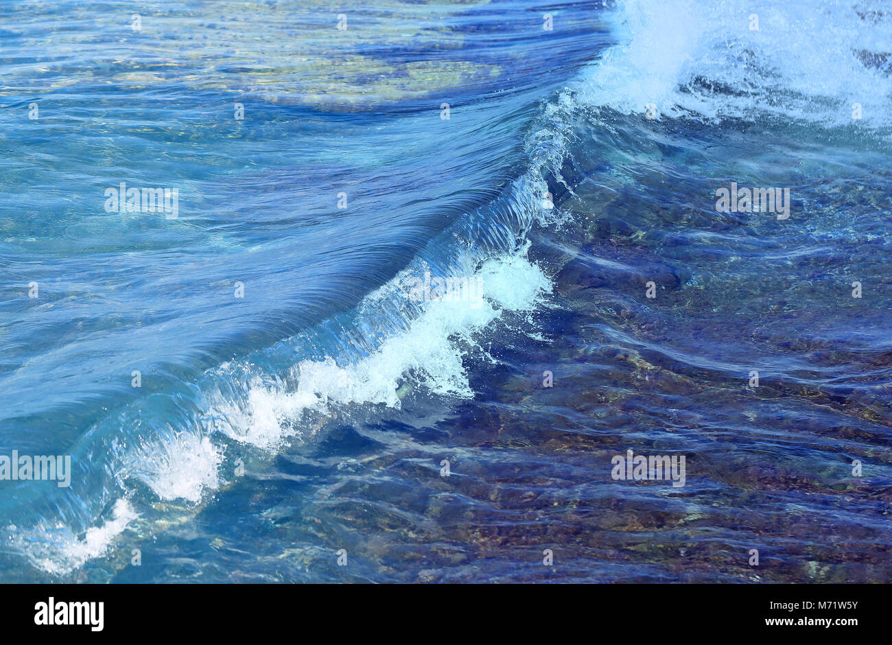 Beautiful blue wave at sea photographed close-up Stock Photo - Alamy