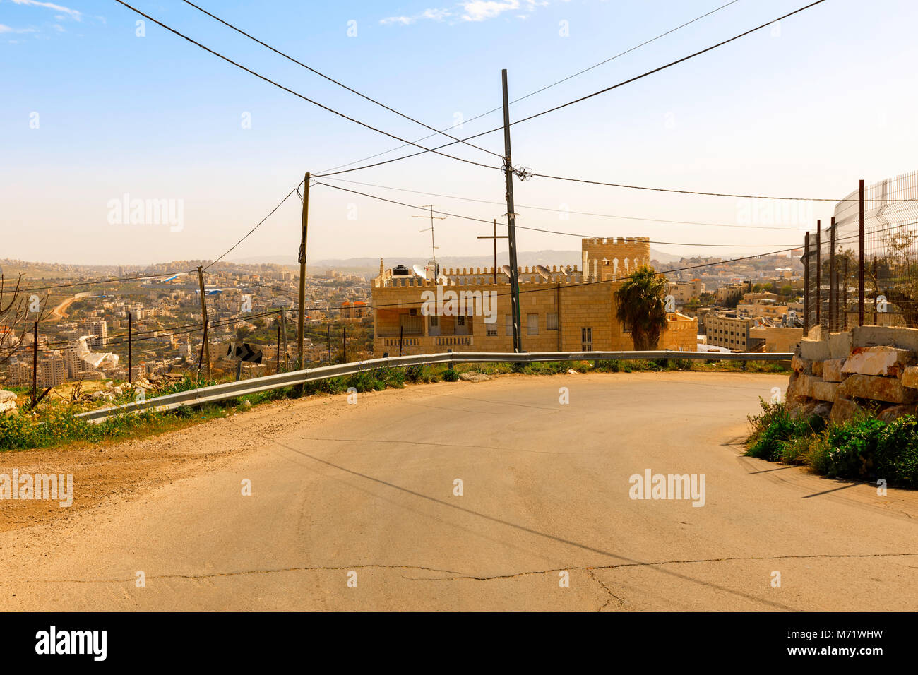 Bethlehem, West Bank- March 12, 2017: Bethlehem is a Palestinian town ...