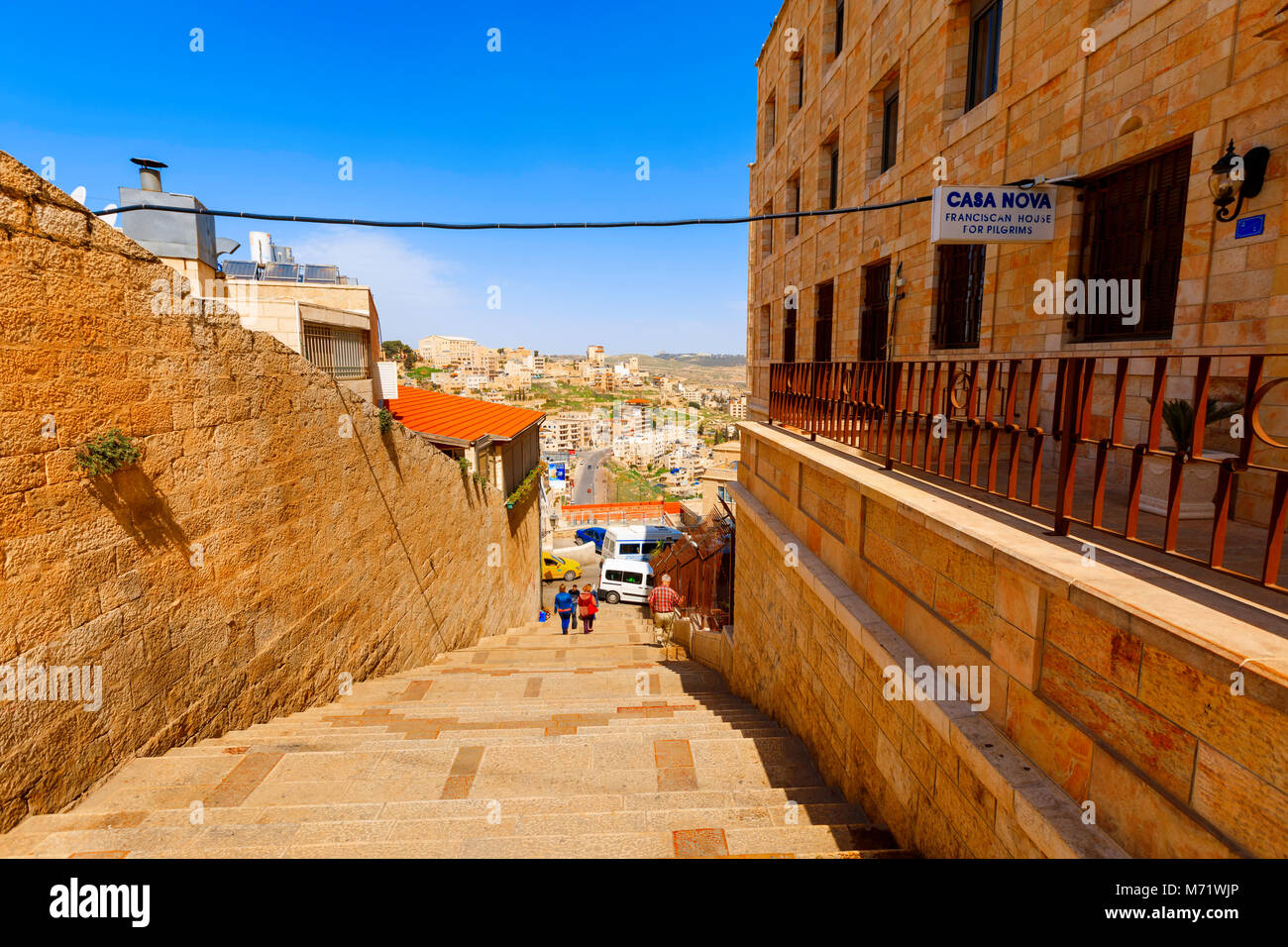 Bethlehem, West Bank- March 12, 2017: Bethlehem is a Palestinian town ...