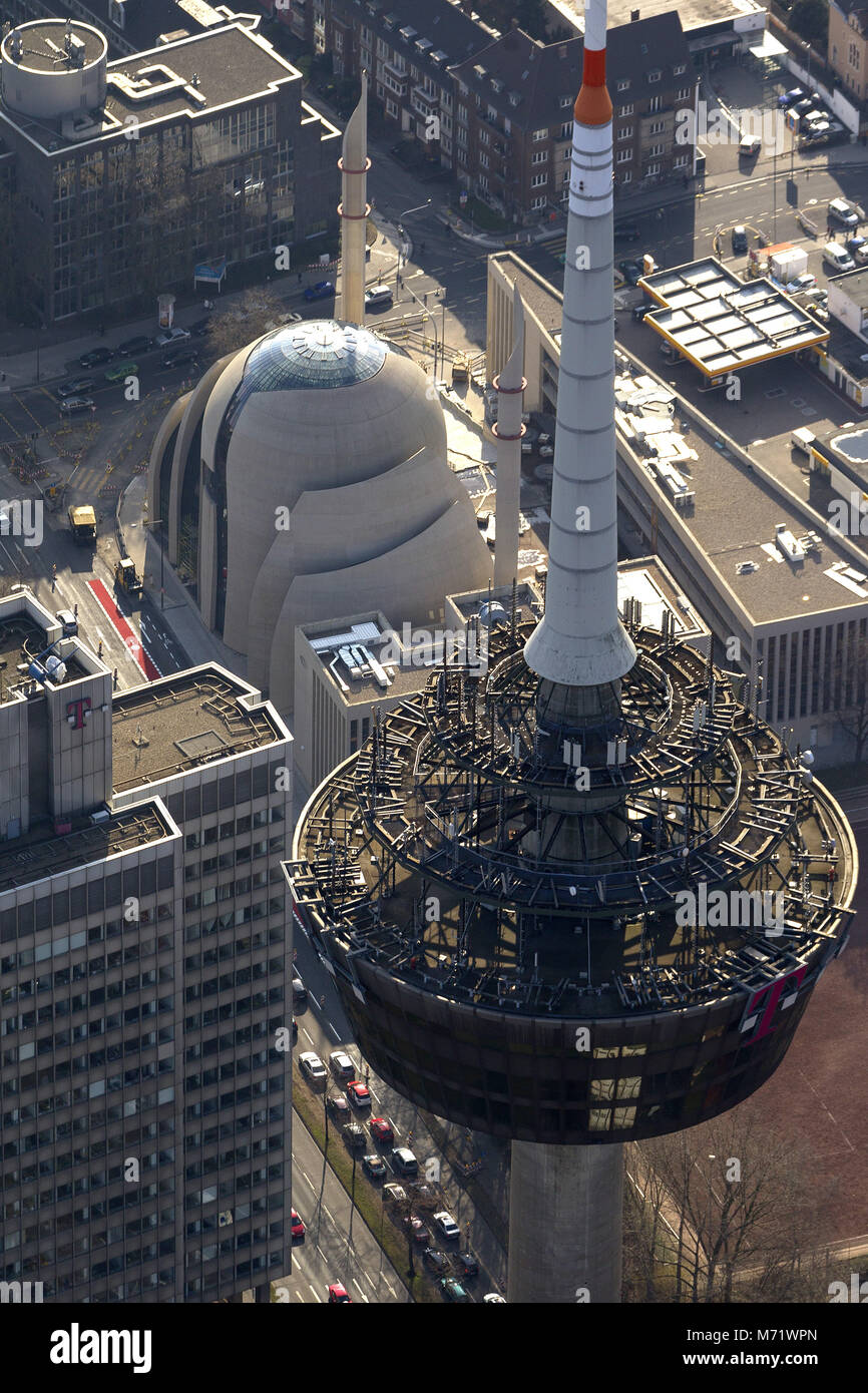 Aerial view, Cologne Central Mosque is located exploiting Dende under ...