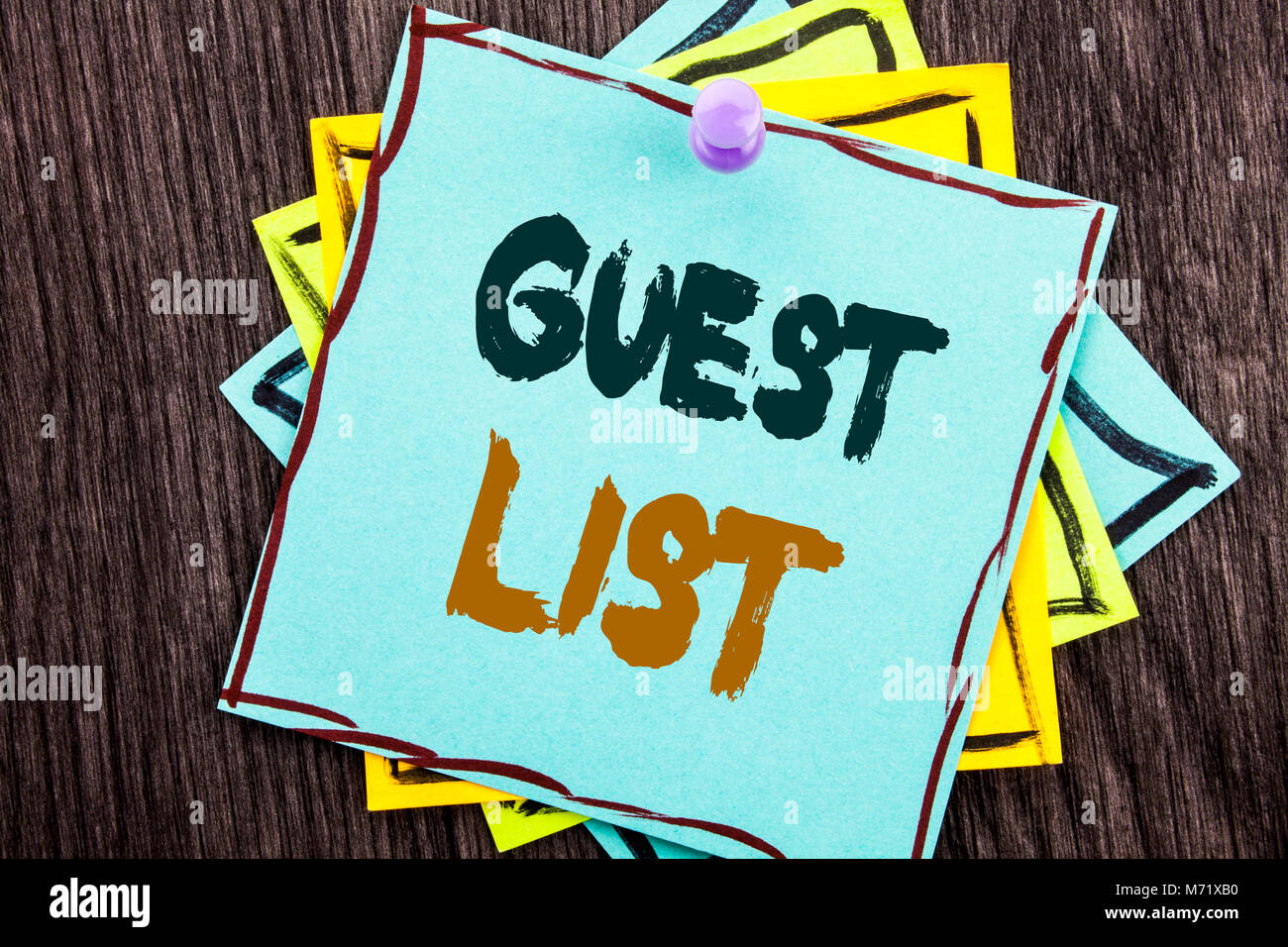 Word, writing, text Guest List. Business concept for Planning Wedding ...