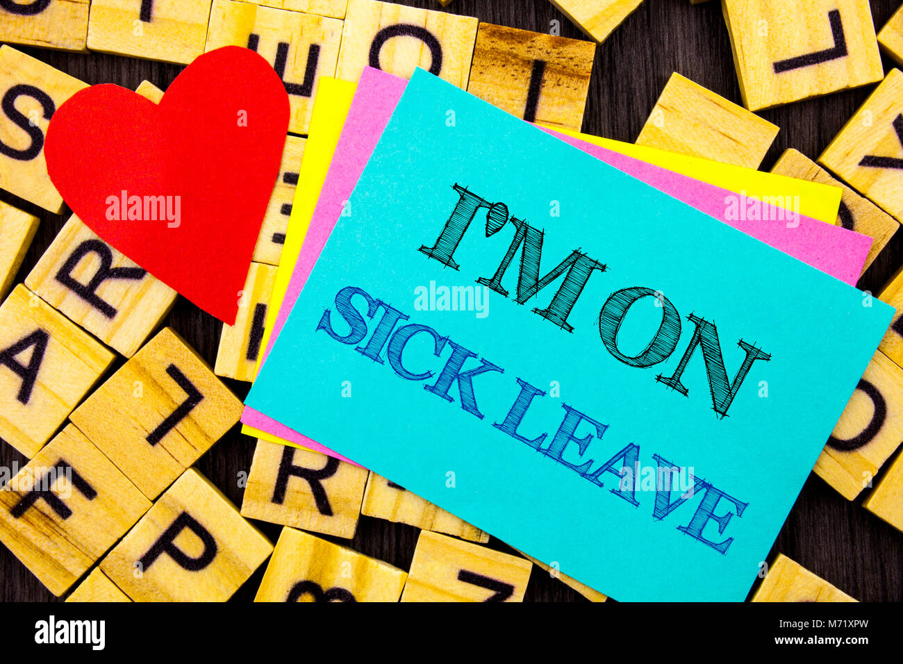 Sick leave written hi-res stock photography and images - Alamy