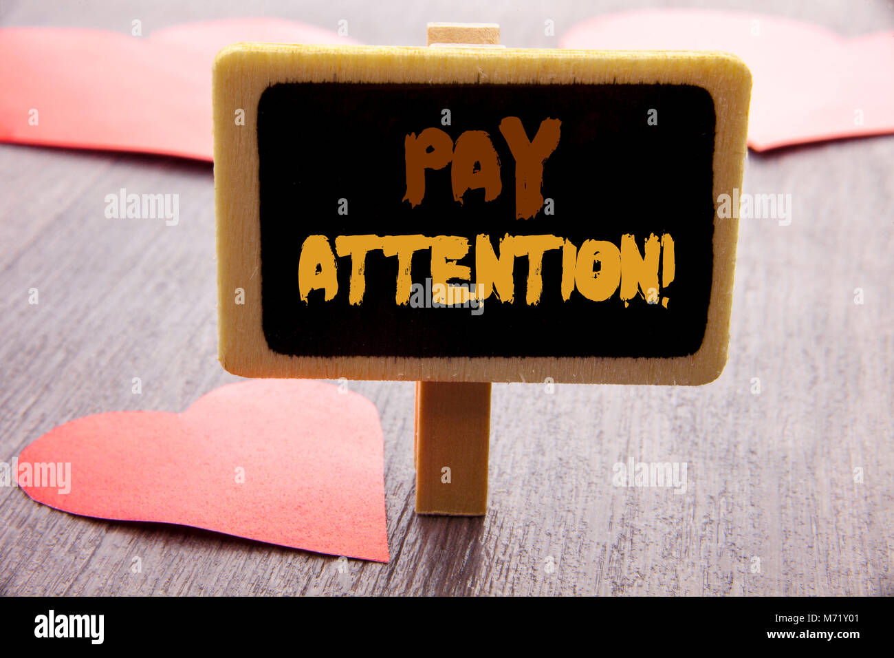 Handwriting text showing Pay Attention. Business photo showcasing Be ...