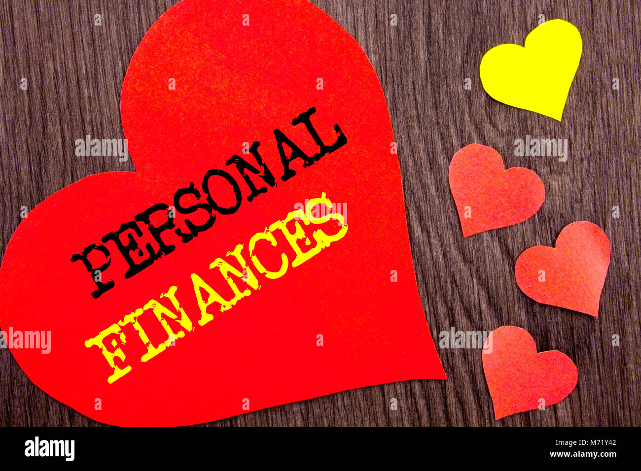 Handwriting Announcement text showing Personal Finances. Concept ...