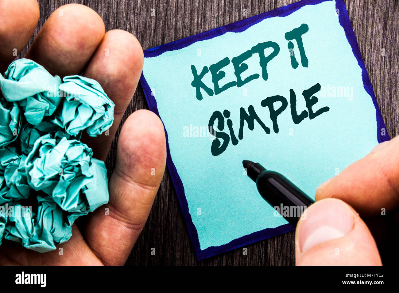 Announcement text showing Keep It Simple. Business concept for ...