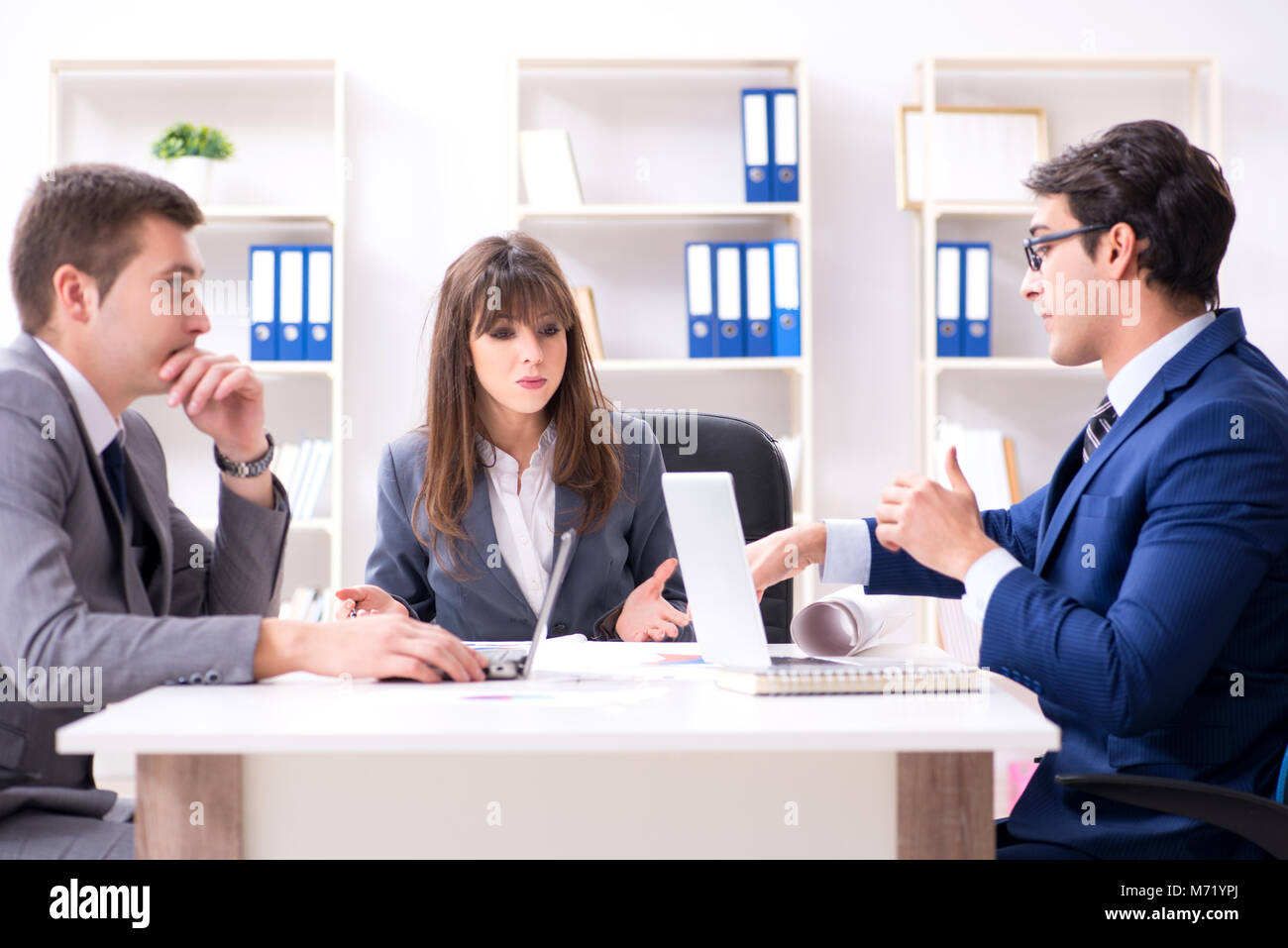 Business meeting with employees in the office Stock Photo - Alamy